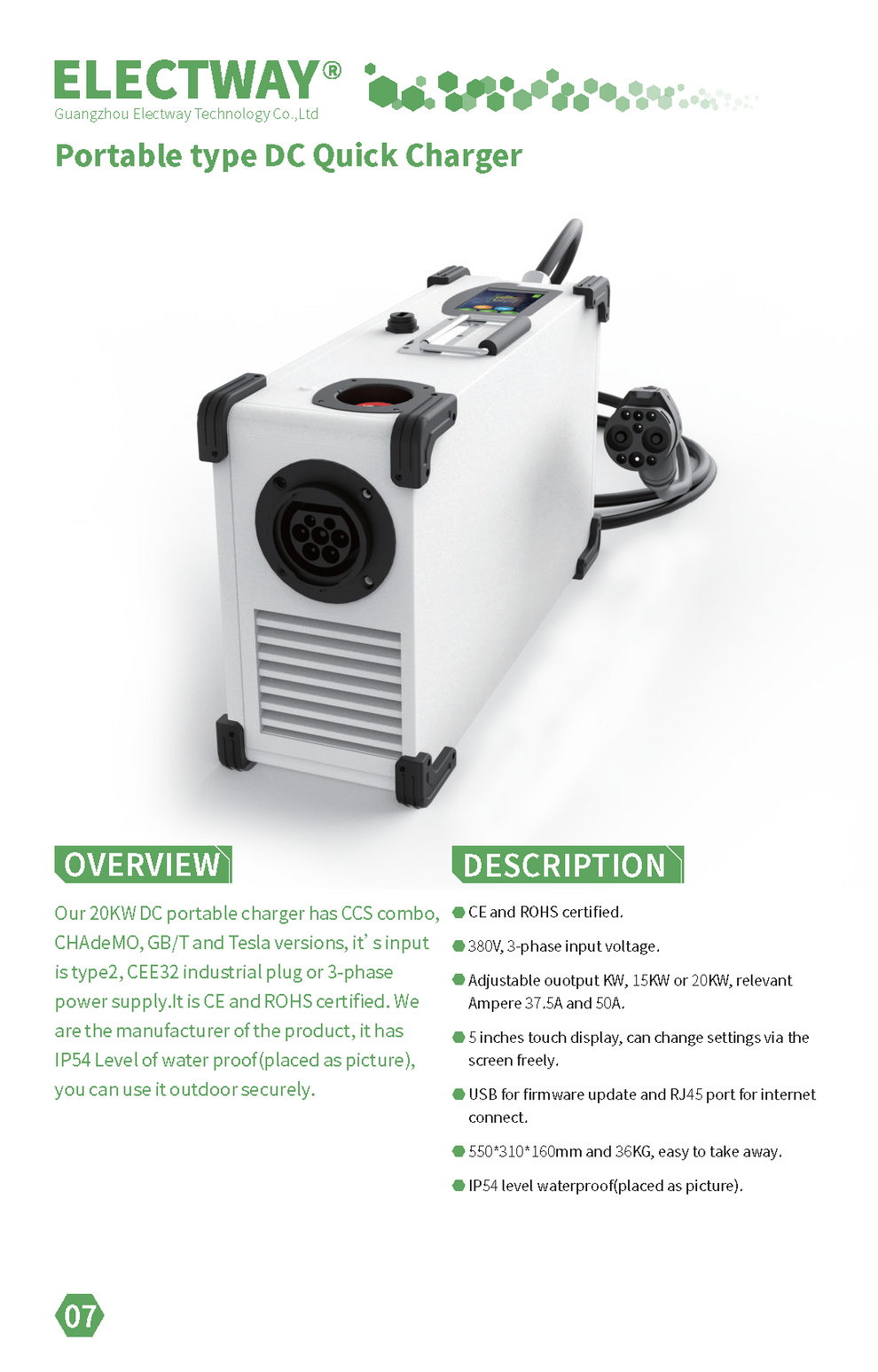 Portable type DC Quick Charger – ElectraLink Macau